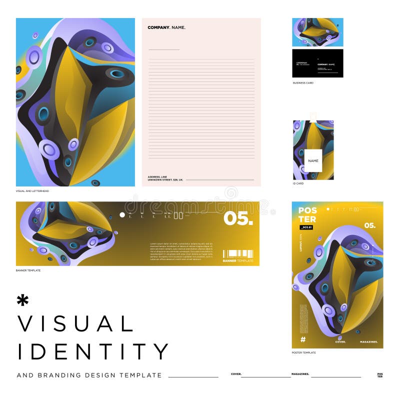 Vector Abstract Background Illustration Visual Identity Brand Template ...