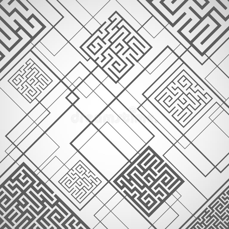 Vector - Abstract Background with Labyrinths Stock Vector ...