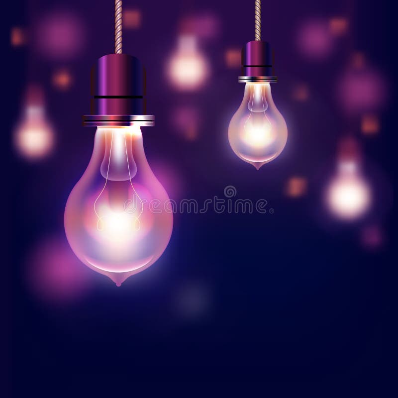 Modern Vector Bulbs Background Stock Illustration - Illustration of ...