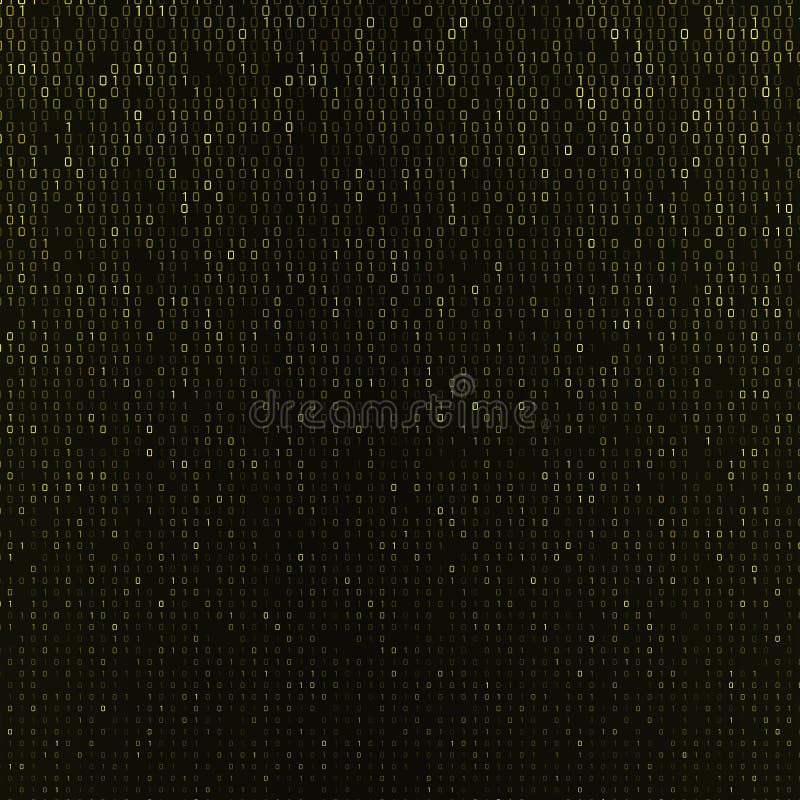 Vector Abstract Background with Numbers One and Zero on a Dark ...