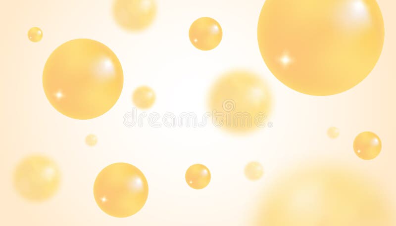 Vector Abstract Background with Orange Bubbles. Trendy Vector ...