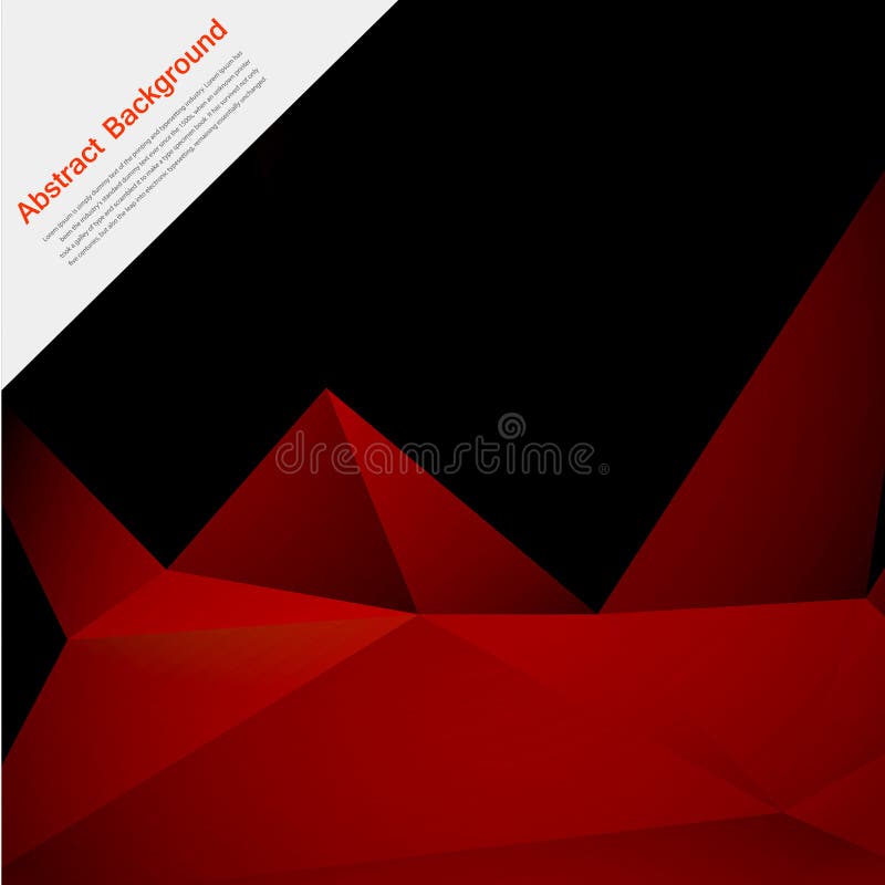 Vector Abstract Background. Polygon Red and Black Stock Vector ...