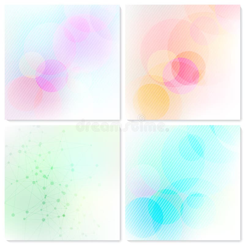 Vector Abstract Background Set with Soft Colors. Stock Vector ...