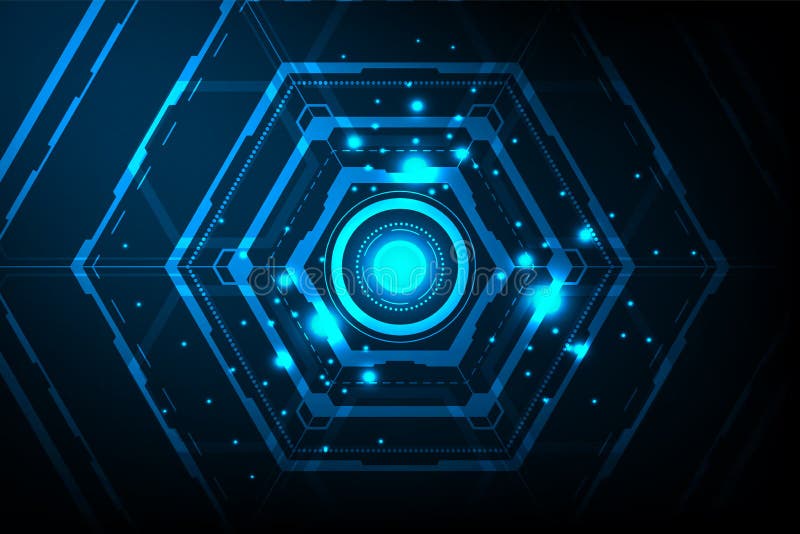 Center of Complex Digital Systems. Stock Vector - Illustration of ...