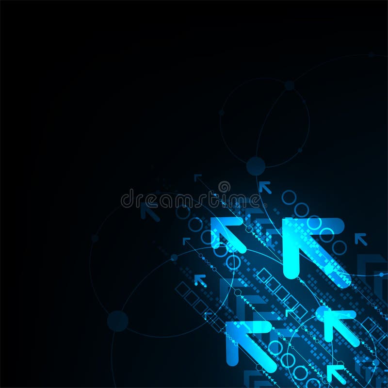 The Movement of Information in the Digital World. Stock Vector ...