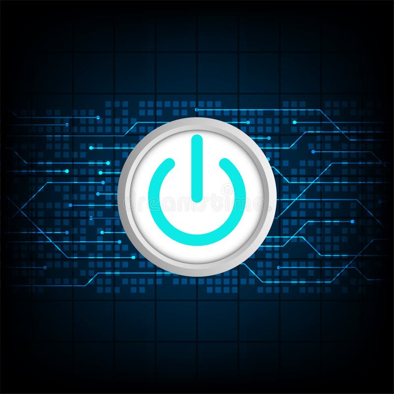 Switches on and Off of Electronic Devices. Stock Vector - Illustration ...