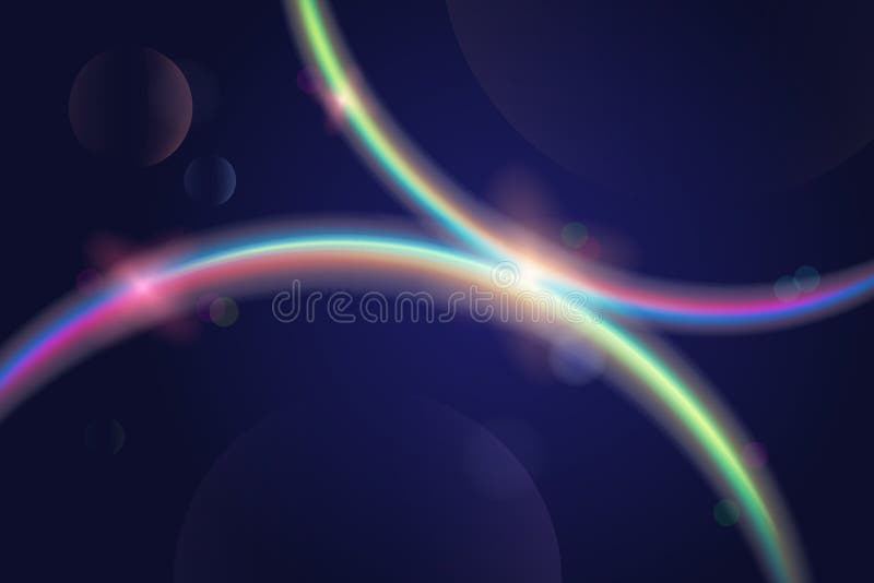 Vector Abstract Background with Space Lights and Planets. Abstract ...