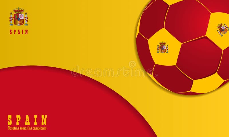 Vector Abstract Background Spain Flag, Vector Illustration and Text ...