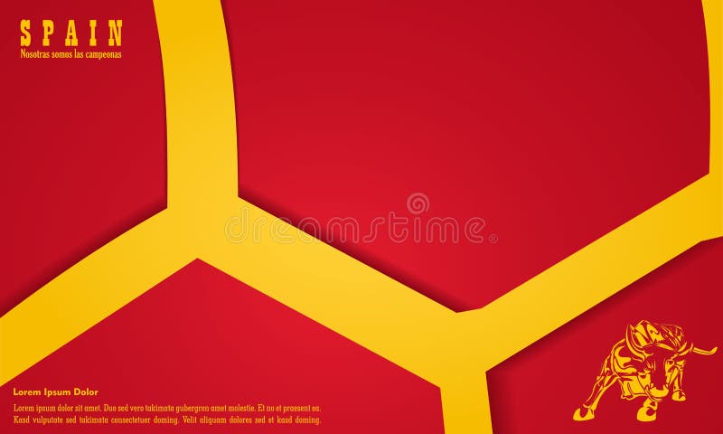 Vector Abstract Background Spain Flag, Vector Illustration and Text ...