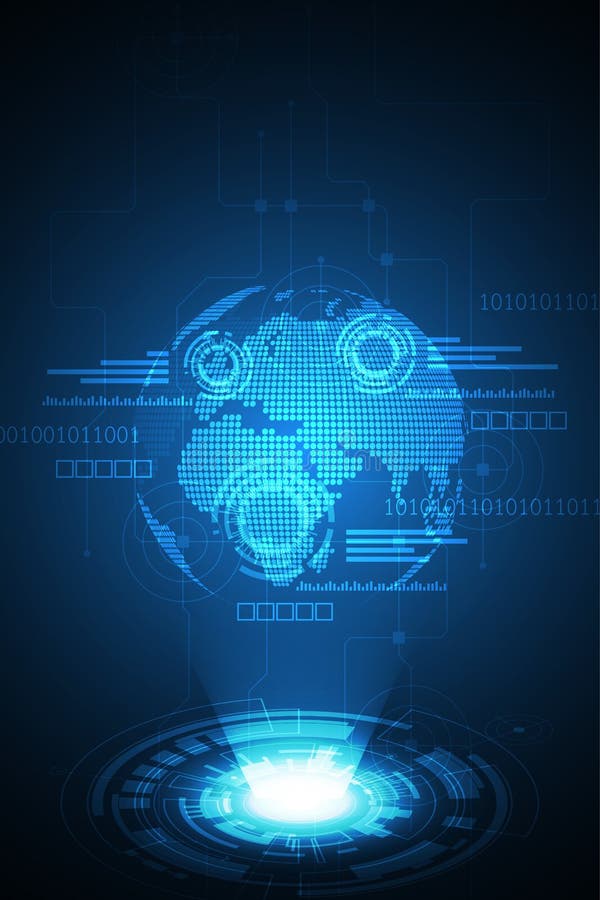 Vector Abstract Background Technology Digital World. Stock Vector ...