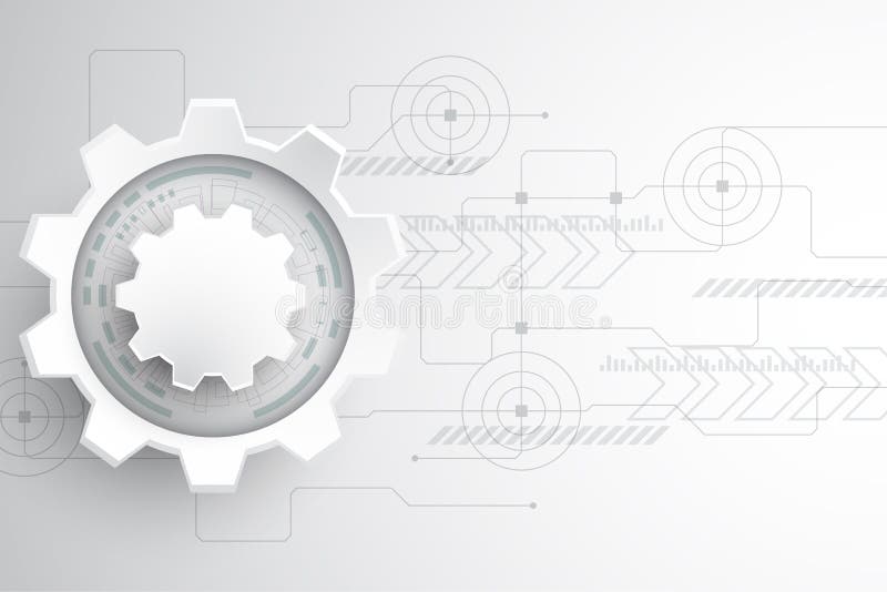 Vector Abstract Background Technology Gear Concept. Stock Vector ...