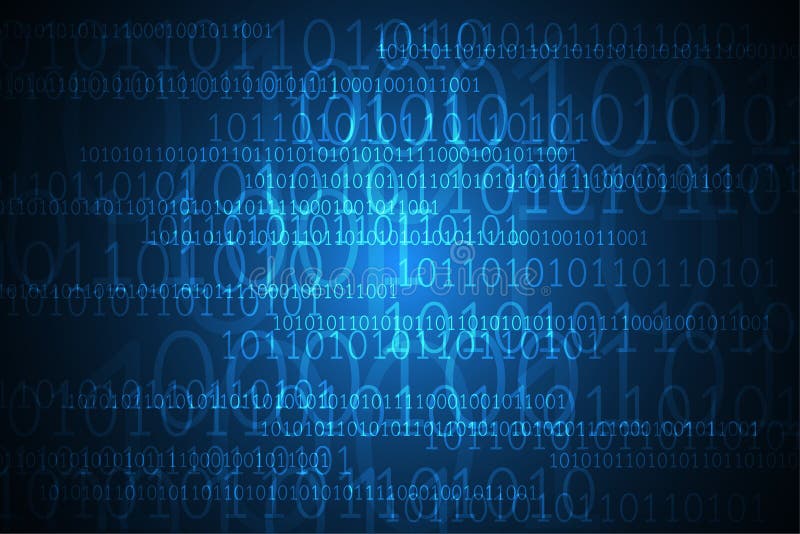 Vector Abstract Background Technology Numbers Concept. Stock Vector ...