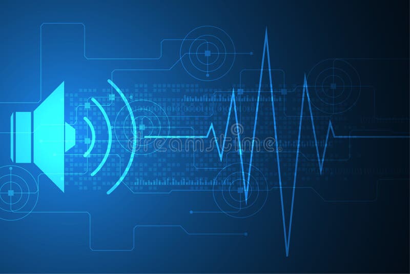 Vector Abstract Background Technology Sound Concept. Stock Vector ...