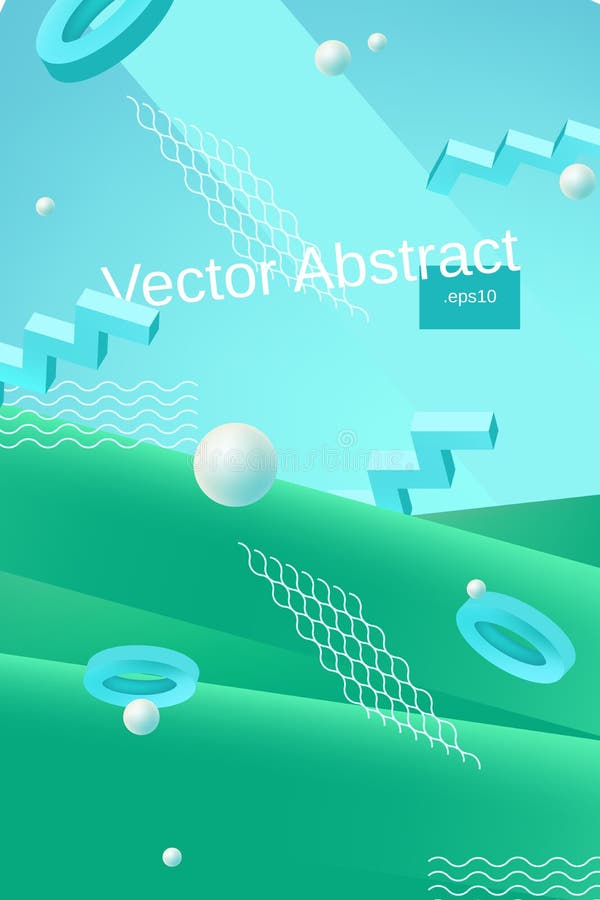 Vector Abstract Background in Blue and Green Colors Stock Vector ...