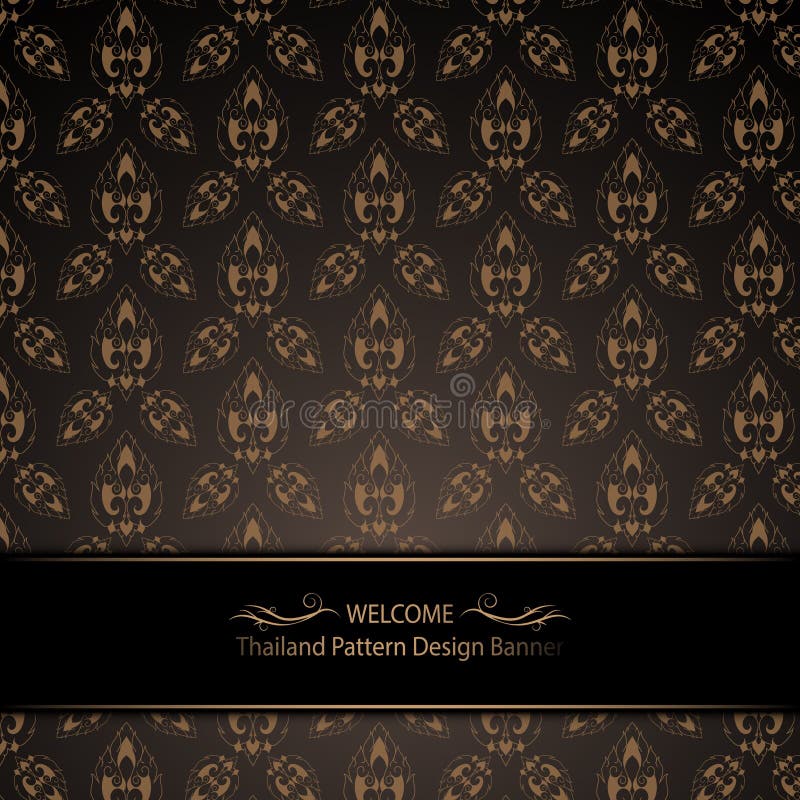 Vector Abstract Background Thai Pattern Design Template Banner Stock ...