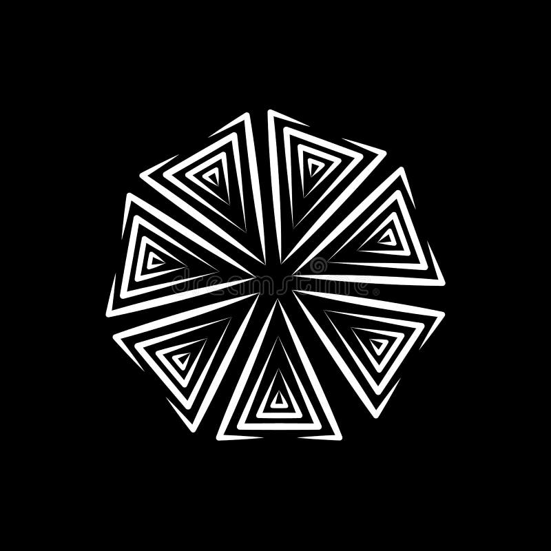 Vector Abstract Background with Triangle. Mandala Stock Vector ...