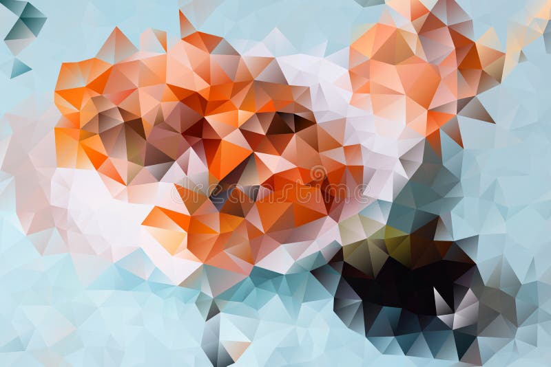 Abstract Orange Gray Triangles Background Stock Vector - Illustration ...