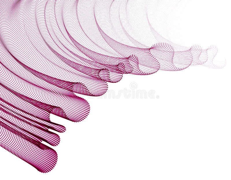 Vector Abstract Background with Wave of Flowing Particles, Smooth Curve ...