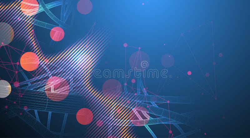 Vector Abstract Background with a Wireframe Dynamic Pipes, Line and ...