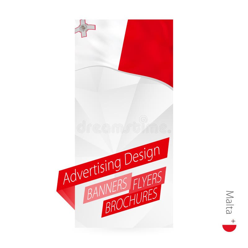 Vector Abstract Banner Template for Malta Stock Vector - Illustration ...