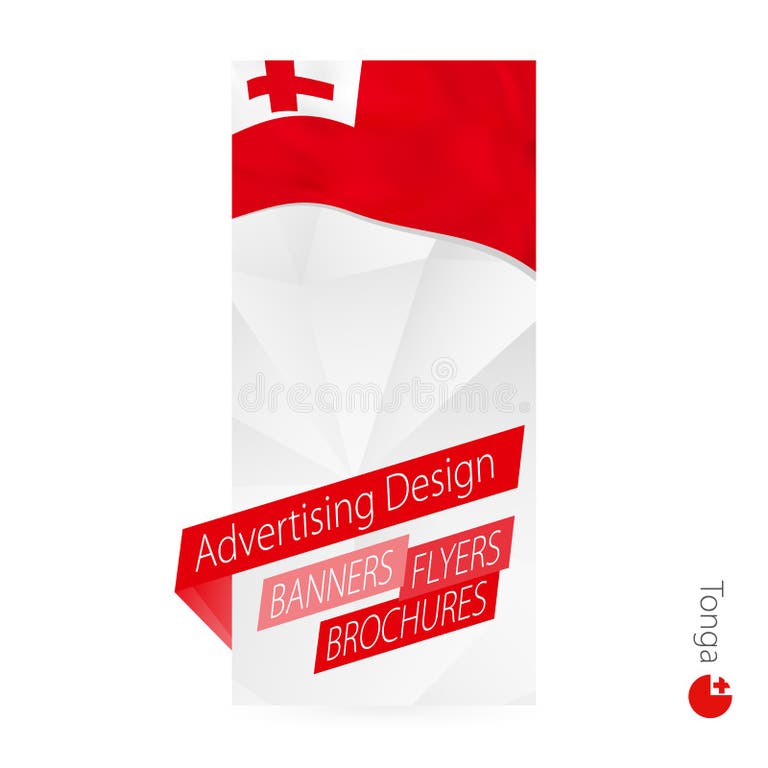 Vector Abstract Banner Template for Tonga Stock Vector - Illustration ...
