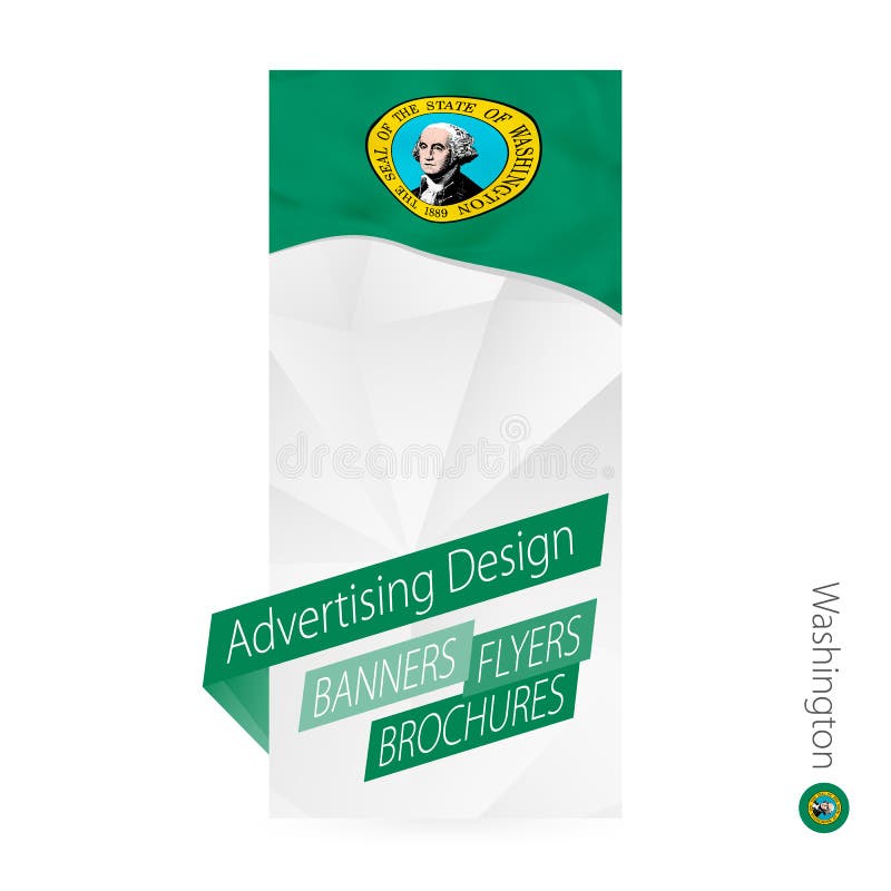 Vector Abstract Banner Template for US State Washington Stock Vector ...