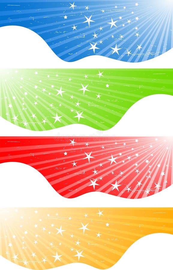 Vector Abstract Banners with Stars Stock Vector - Illustration of ...