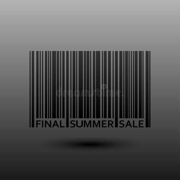 Vector Abstract Barcode. Final Summer Sale. Stock Vector - Illustration ...