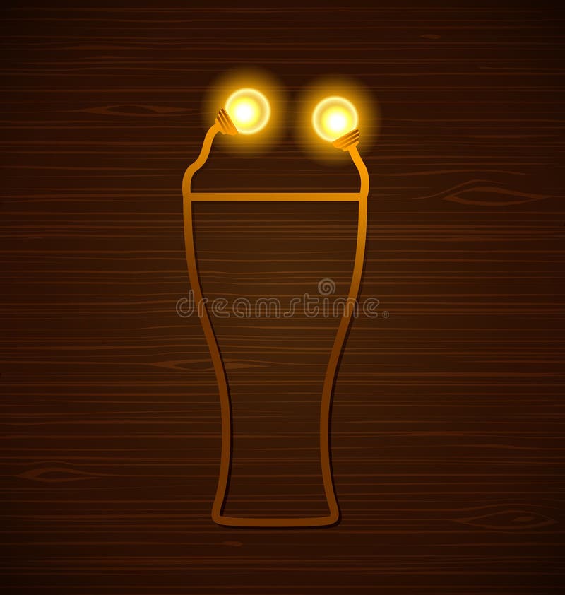 Vector abstract beer glass stock vector. Illustration of wood - 94503740