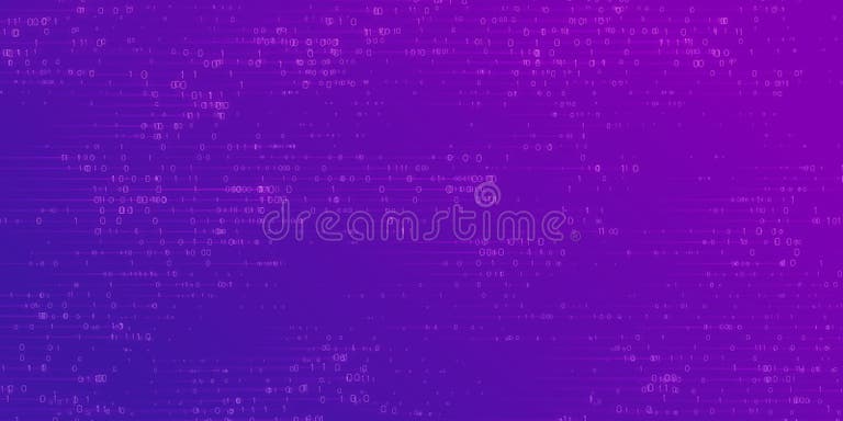 Vector Abstract Big Data Visualization Blue Flow Of Data As Numbers Strings Stock Vector