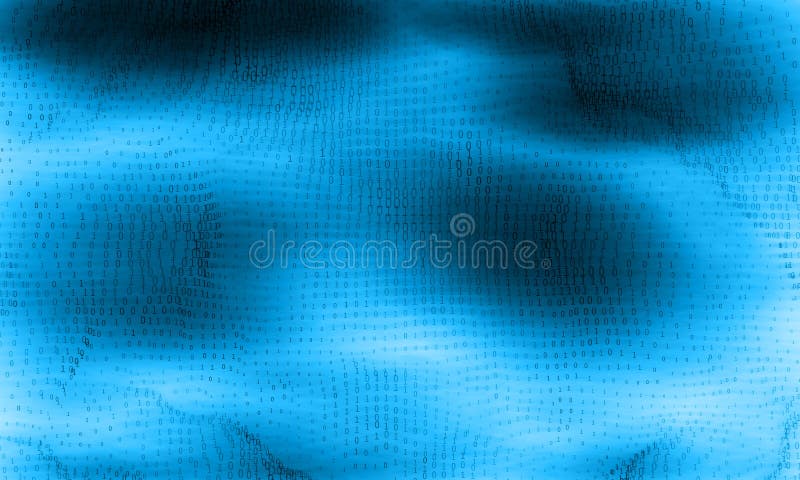 Vector Abstract Big Data Visualization Blue Glowing Data Flow As