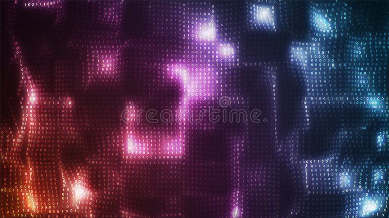 Vector Abstract Big Data Visualization. Colorful Glowing Stock Vector - Illustration of flow ...