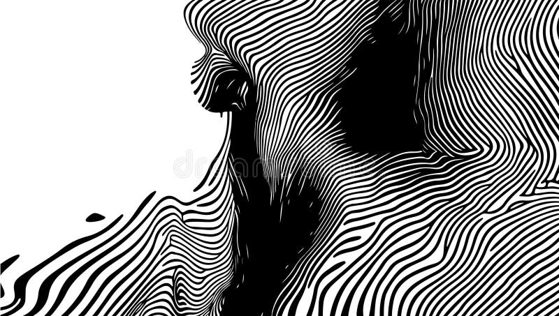 Vector Abstract Black Line Background. Art Design Illustration Modern ...