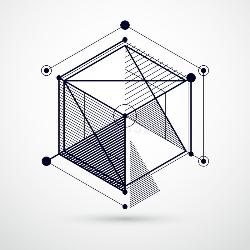 Vector Abstract Black and White Background Created in Isometric Mesh ...