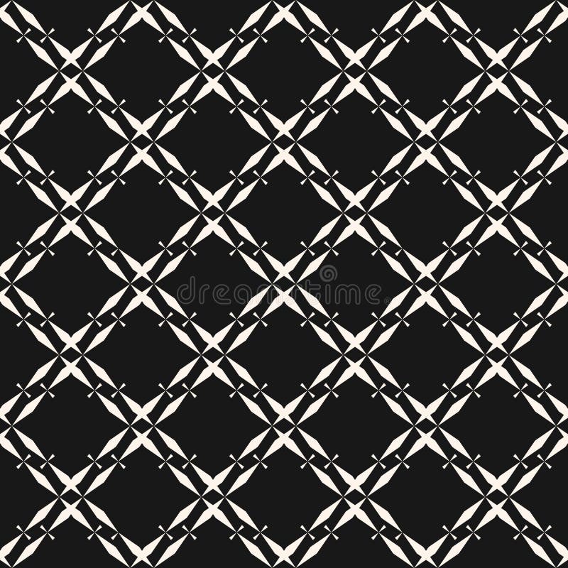 Vector Abstract Black and White Geometric Seamless Pattern with Diamond ...
