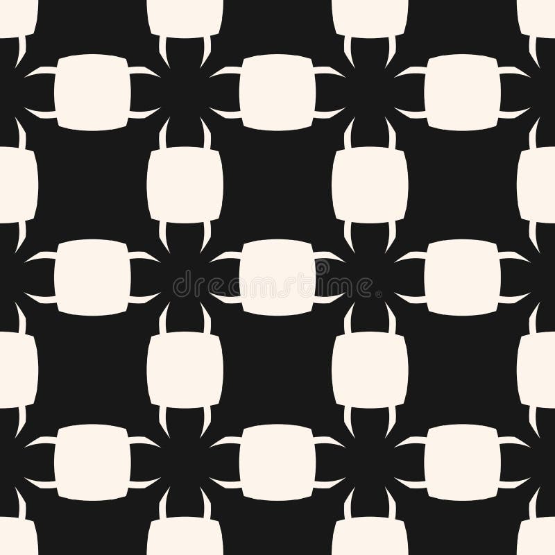 Vector Abstract Black and White Geometric Seamless Pattern with Squares ...