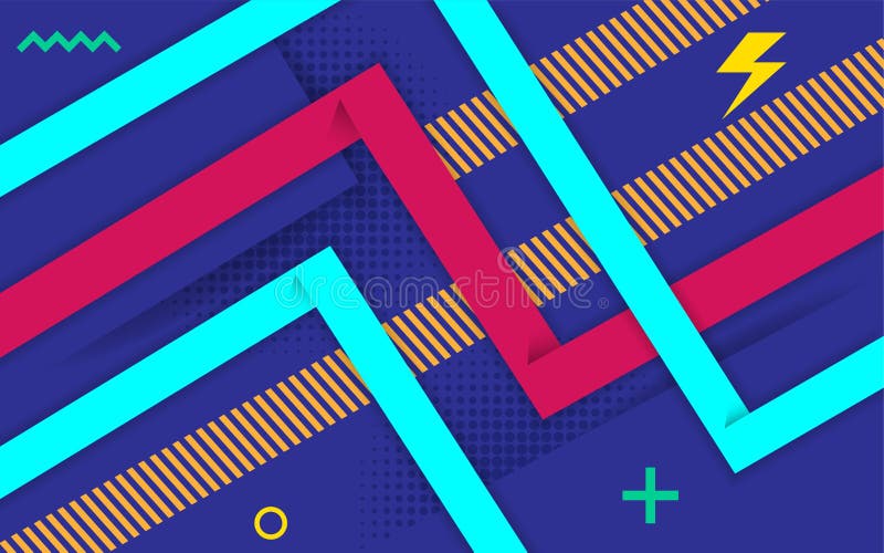 Vector Abstract Blue Background Design. Modern Dynamical Colored Forms ...