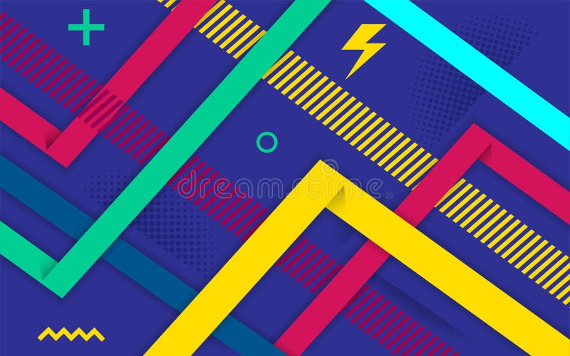 Vector Abstract Blue Background Design. Modern Dynamical Colored Forms ...