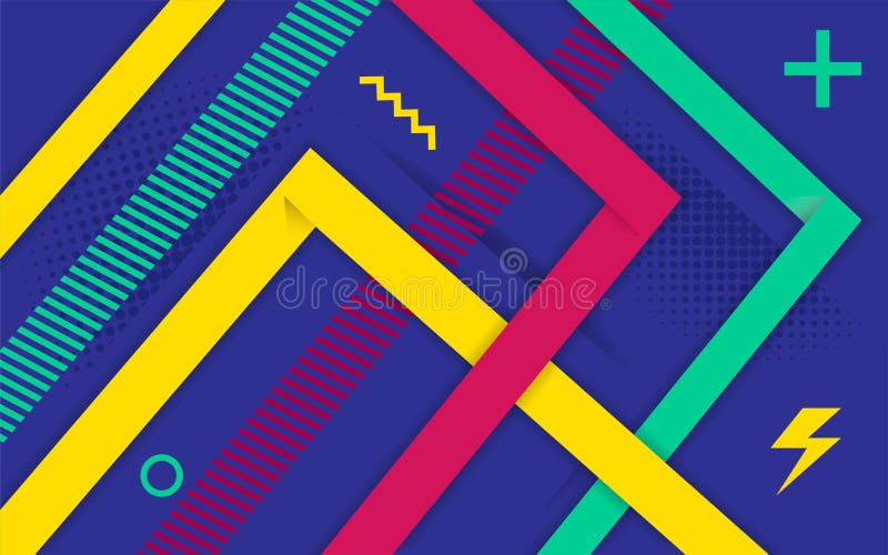 Vector Abstract Blue Background Design. Modern Dynamical Colored Forms ...