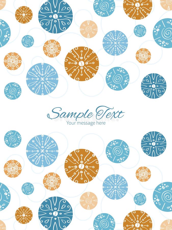 Vector Abstract Blue Brown Vintage Circles Back Stock Vector ...