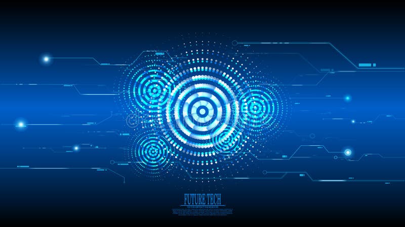 Vector Abstract Blue Cyber Circuit Background Stock Vector ...