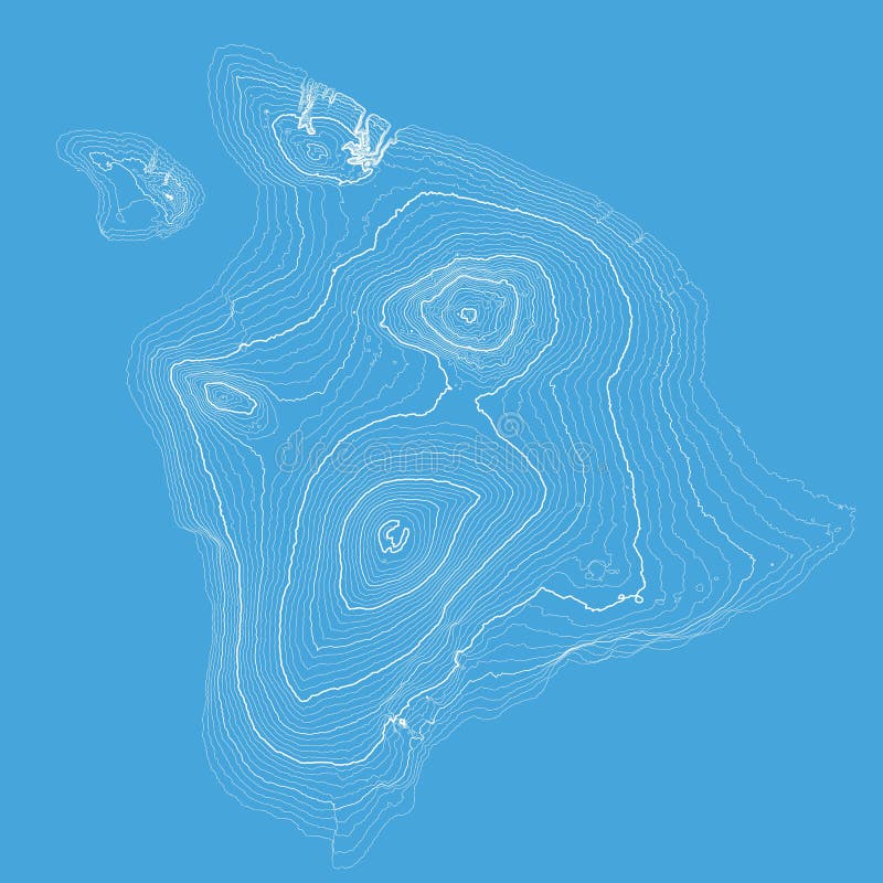 Vector Abstract Blue Earth Relief Map. Generated Conceptual Elevation ...