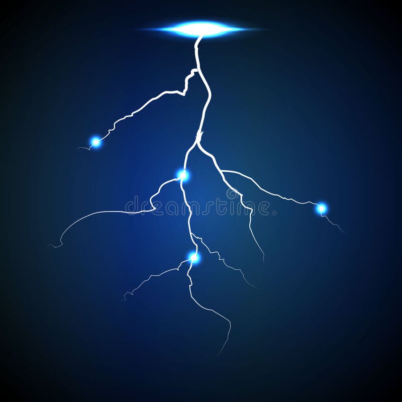Vector Abstract Blue Lightning Flash. 5 Stock Vector - Illustration of ...