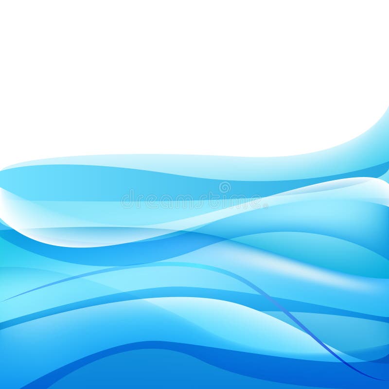 Vector Abstract Blue Wavy Water Background Stock Vector - Illustration ...