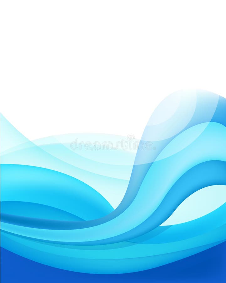 Vector Abstract Blue Wavy Water Background Stock Vector - Illustration ...
