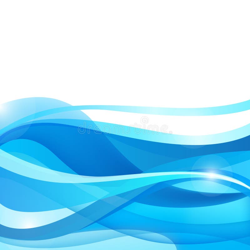 Vector Abstract Blue Wavy Water Background Stock Vector - Illustration ...
