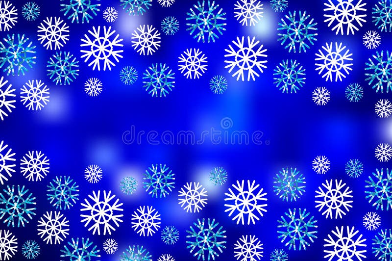 Vector Abstract Blurred Background with Snowflakes Stock Vector ...