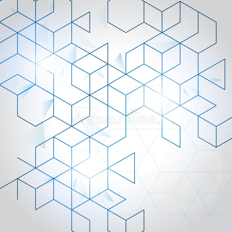 Abstract Boxes Technology Connect for Concept Design 3D Render Stock ...