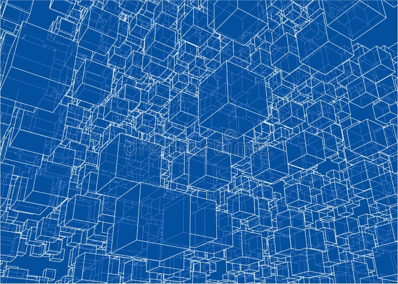 Vector Abstract Boxes Background Stock Vector - Illustration of space ...