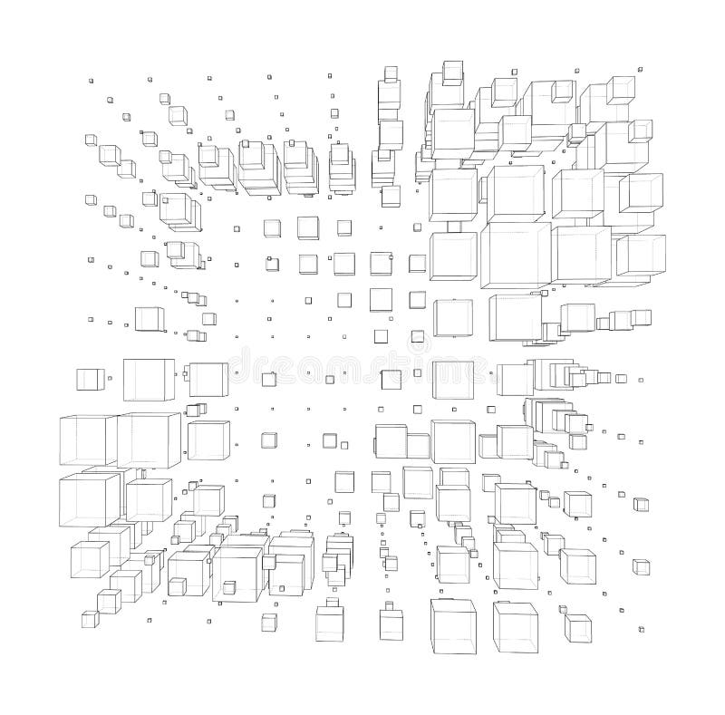 Vector Abstract Boxes Background Stock Vector - Illustration of icon ...